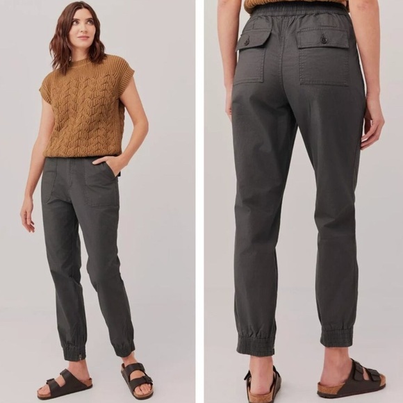 Pact | Pants & Jumpsuits | Pact Woven Twill Utility Jogger Pants Ankle ...